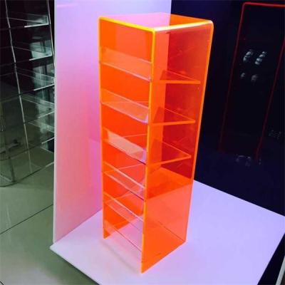 China clear counter top cabinet acrylic cell phone accessory display stand manufacturing for sale