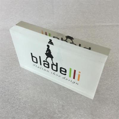 China China Factory Custom High Transparent Acrylic Logo Block/Paperweight for sale