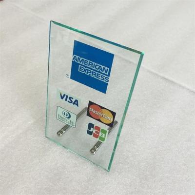 China acrylic L-shaped bending table card wholesale plexiglass bank China UnionPay card for sale