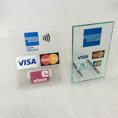 China Acrylic Sign Holder for Bank With Bank Logo for sale