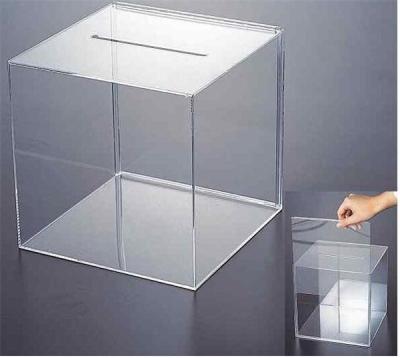 China Shenzhen wholesale PMMA acrylic donation money box for sale