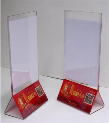 China Clear Acrylic Sign Holder/acrylic table menu holder/acrylic table display for sale