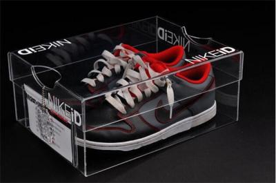 China Factory sell customized cheap acrylic shoe clear shoe box with drawer for sale