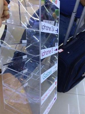 China Customized wholesale plexiglass acrylic wall charger display stand for sale
