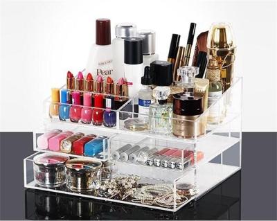 China Customized Acrylic Makeup Organizer Drawers Stackable Cosmetic Storage Box for sale