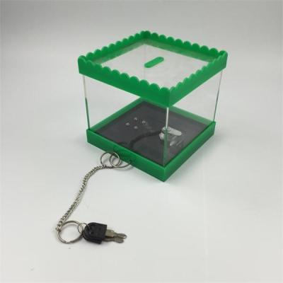 China High transparent acrylic donation money box wholesale for sale