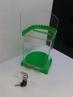 China Competitive Price Customized Logo Acrylic Donation Money Box for sale