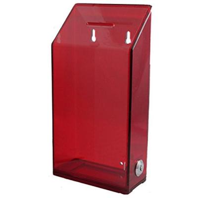 China Custom design clear acrylic donation money box With lock for sale