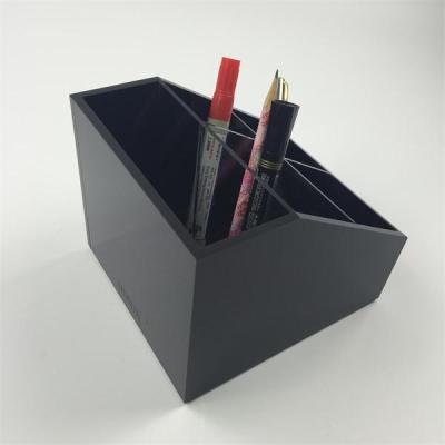 China Clear Counter Top Cube Acrylic Pen/Pencil Holder for sale