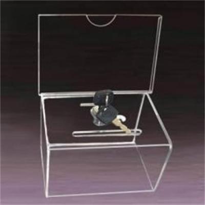 China transparent acrylic donation money box for sale