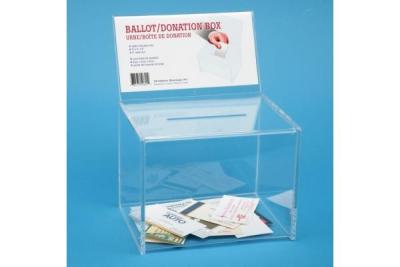 China Manufacturing customized acrylic donation box for sale