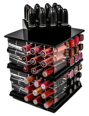China factory custom clear rotating acrylic lipstick organizer for sale