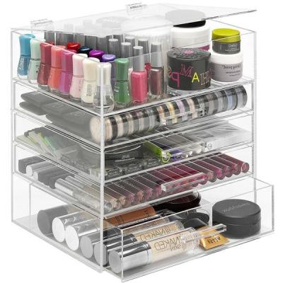 China Transparent acrylic cosmetic / Jewelry storage box wholesale for sale
