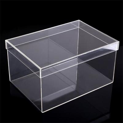 China handmade high quallty clear acrylic shoe box manufacturer for sale