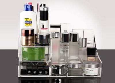 China clear acrylic material acrylic makeup storage organizer box for sale