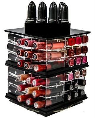 China rotary acrylic lipstick display holder makeup organizer for sale