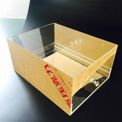 China Custom Transparent Acrylic Shoes Box With drawer Manufacturers for sale
