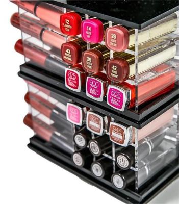 China Plexiglass makeup Display Box/Plastic cosmetic Display Rack Manufacturer for sale
