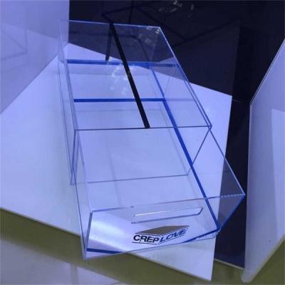 China hupbox clear acrylic shoe box  acrylic shoe display case for sale
