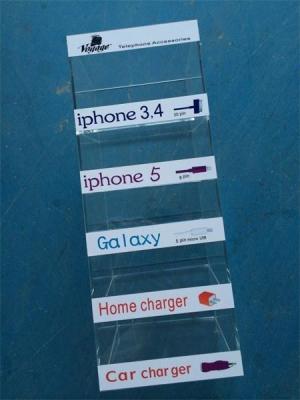 China High quality custom acrylic cell phone case display accessory charger display for sale
