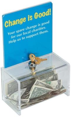 China factory custom wholesale acrylic donation box for sale