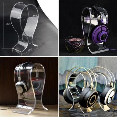 China Wholesale Desktop Black Acrylic Earphone / Headphone / Headset Display Holder for sale