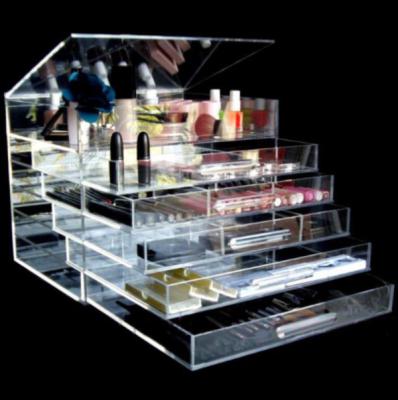 China plexiglass acrylic cosmetic / Jewelry storage box wholesale for sale