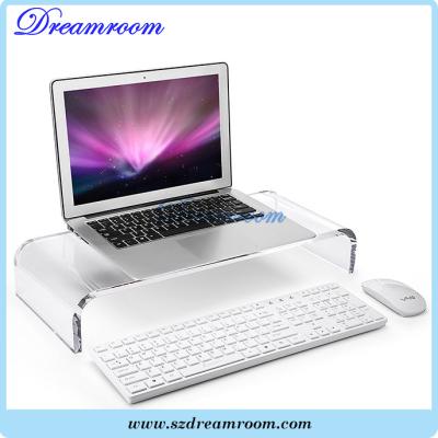 China Custom Modern Computer Riser Clear Acrylic Monitor Stand for sale