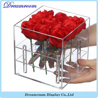China Hot Sale Beautiful Fresh Custom Acrylic Flower Box for sale