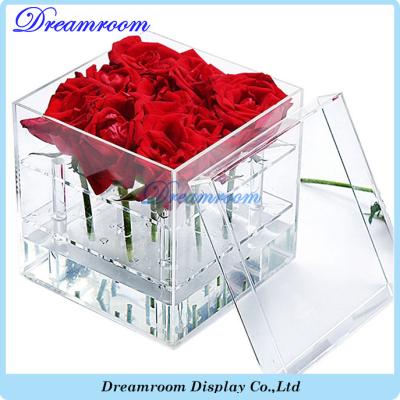 China Hot Sale Popular Style Clear Acrylic Luxury Flower Box for sale