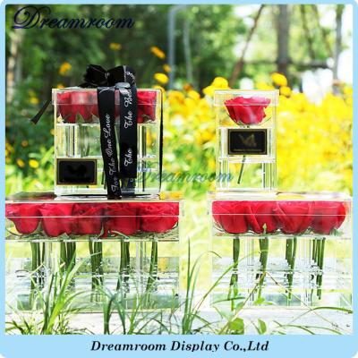 China Newest and High Quality OEM Plastic Wholesale Acrylic Flower Acrylic Box for sale