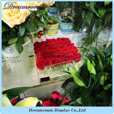 China Wholesale Custom Waterproof Clear Acrylic Flower Box With Lid for sale