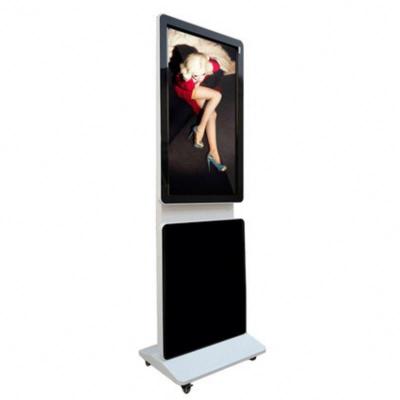 China Rotable iron frame 4K UHD touch screen display LCD totem digital kiosk for sale