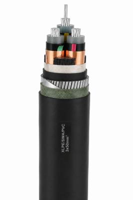 China 26/35kV 3 Core 50-240 sqmm AL XLPE CWS SWA PVC Steel Wire Armoured Power Cable for Underground Distribution for sale