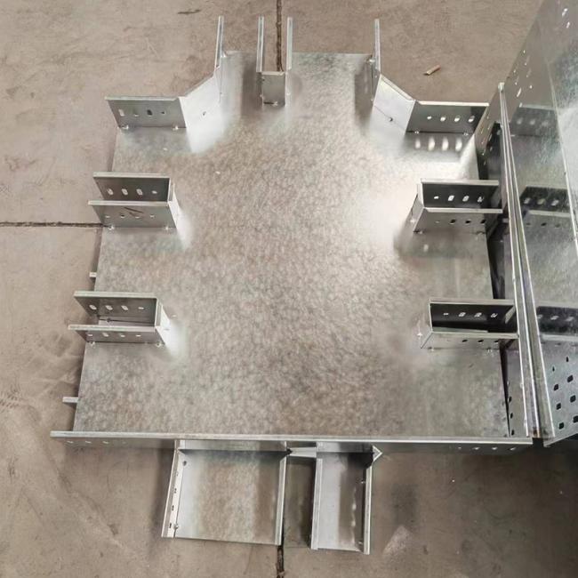 Silver cable tray accessories mounted on wall showing clean cable organization
