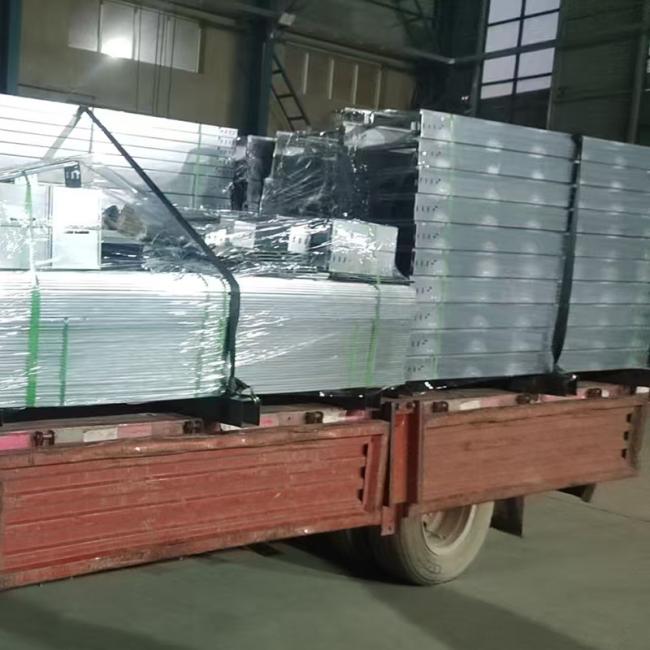 Close-up view of high corrosion resistance ladder cable tray