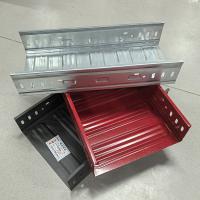 China Customizable Length Galvanized Steel Solid Bottom Cable Tray 50mm - 300mm / Metal Wire Trough for sale