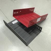 China Customizable Length Galvanized Steel Solid Bottom Cable Tray 50mm - 300mm / Metal Wire Trough for sale