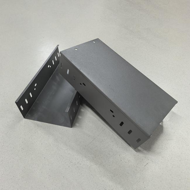 Fire resistant wire raceway cable tray showing open trough design