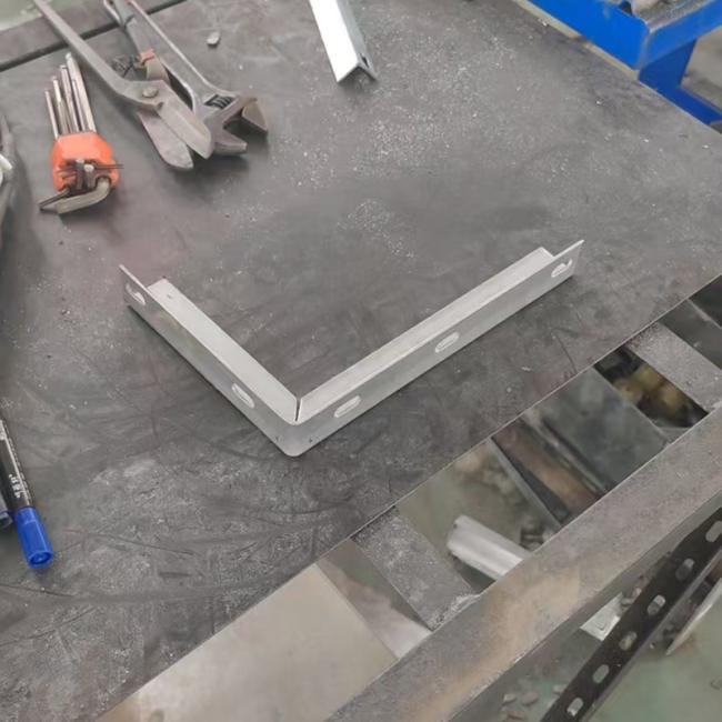 Close-up view of cable tray accessory components