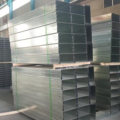China 400*200 Square Trough Cable Tray Support Customization Trunking Cable Tray For Electric Cable Management for sale