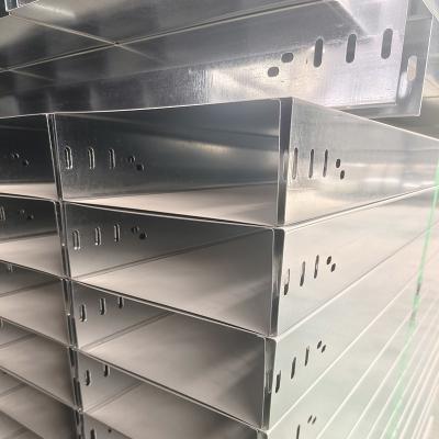 China Hot-dip Galvanized Cable Tray with 30-500mm Side Rail Height for Wall-mounted or Floor-mounted Cable Trunking for sale