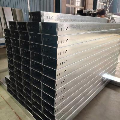 China Trough Type Cable Tray Hot Dip Galvanized Outdoor Waterproof Heat Dissipation Custom Sizes Indoor Outdoor for sale