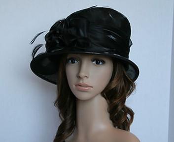 Cina Cappelli pieghevoli dell'organza delle ragazze con la fascia regolabile del raso/piccolo bordo per il partito in vendita