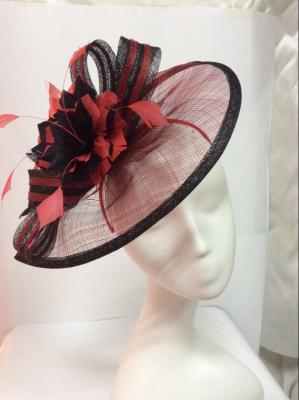 China Brown Summer Ladies Fascinator Hats / ladies dress hats with headband for sale
