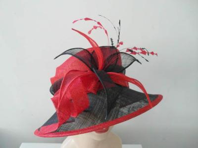China Ladies Red Sinamay Hats for sale