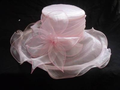 Cina Cappello sgualcibile dell'organza di auto delle signore di modo con la fascia regolabile del raso per il giorno normale in vendita