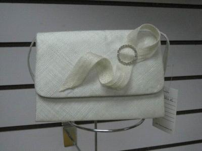 Des Sinamay der eleganten Damen Taschen mit Schnalle für Partei, arbeiten weiße Sinamay-Abend-Tasche um