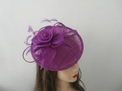 China Ladies Purple Fascinator Hats for sale