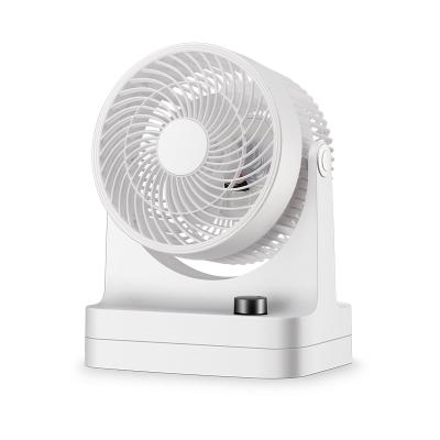 China Portable 3-Speed Oscillating Desk Fan with Knob Control Wide-Angle Quiet Cooling 90° Tilt Electric Desktop Fan for Household Use for sale